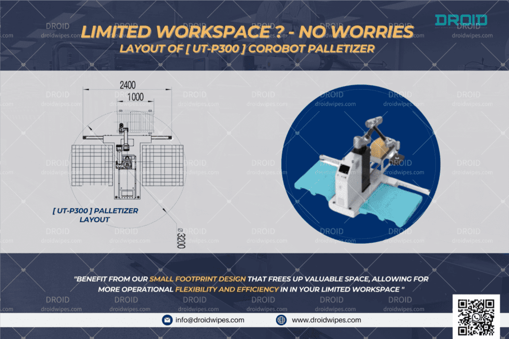UT-P300 CoRobot Automatic Palletizer Machine for Wet Wipes